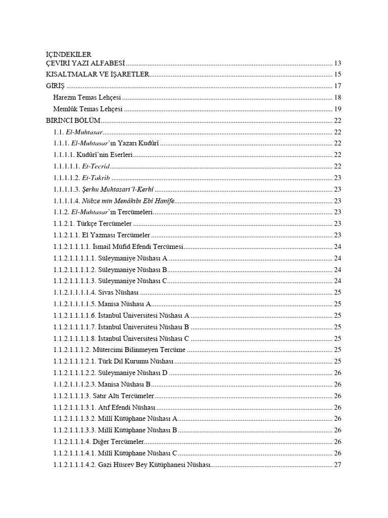 Kudûrî'Ye Ait El-Muhtasar'in en Eski Türkçe Tercümesi Son | PDF