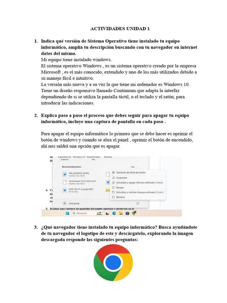 Actividades Unidad 1 | PDF | Tecnología
