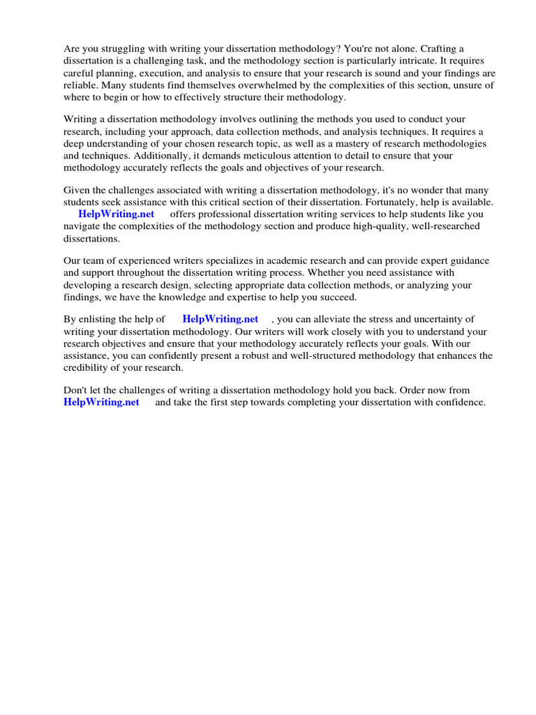 Methodology Dissertation Meaning | PDF | Methodology | Thesis