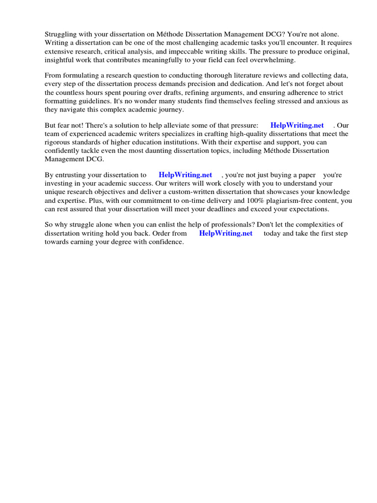 Methode Dissertation Management DCG | PDF | Thesis | Science