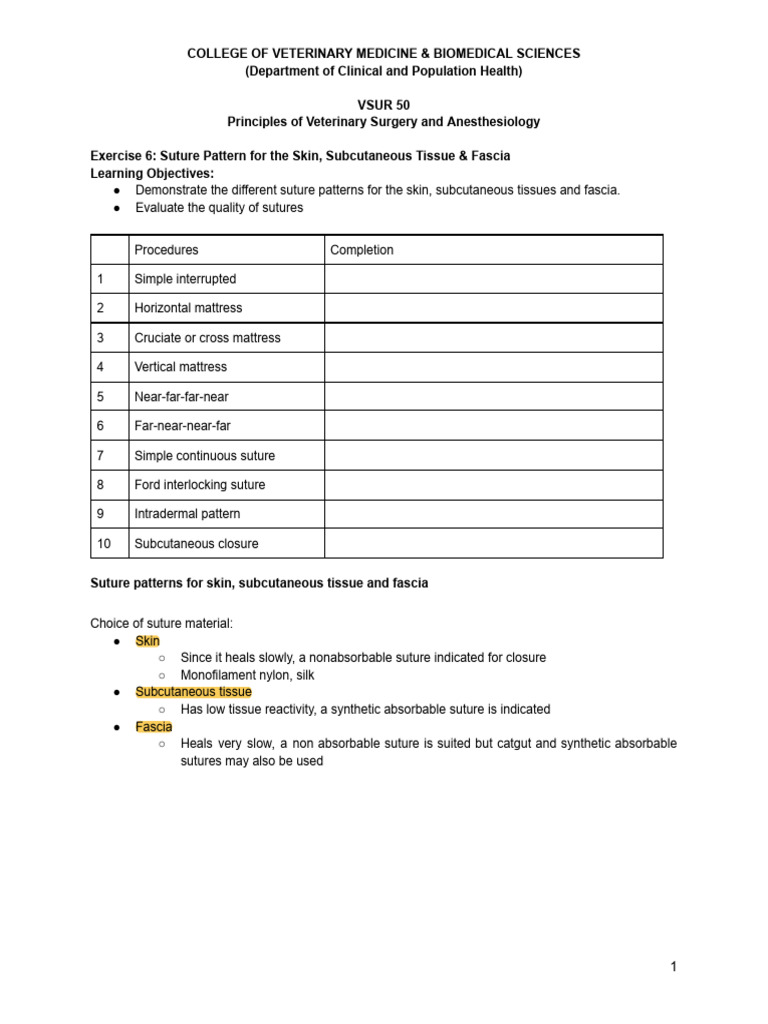 Subcutaneous Suture Techniques Overview | PDF | Surgical Suture ...