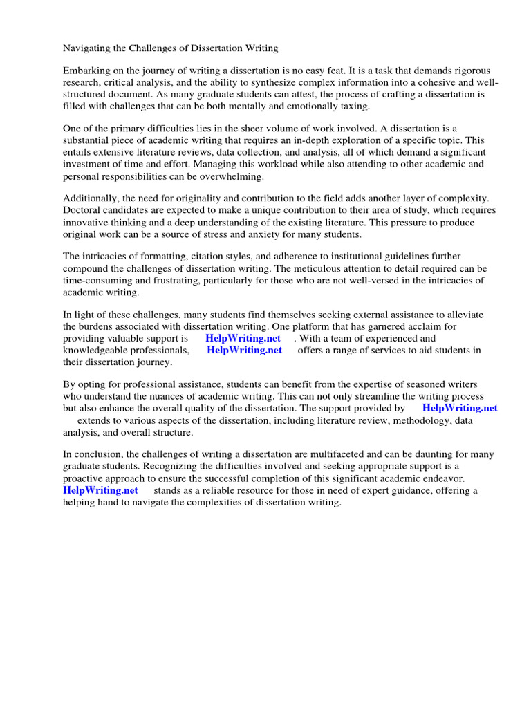 Dissertation Writing Challenges Explained | PDF | Change Management | Learning