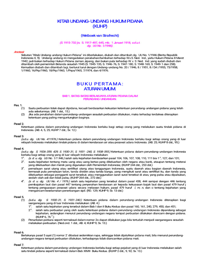 KUHP (R. Soesilo) | PDF