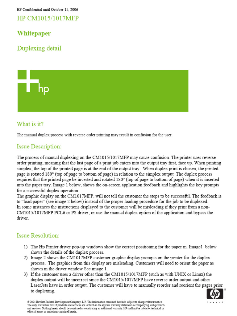 duplexing detail | PDF | Printer (Computing) | System Software