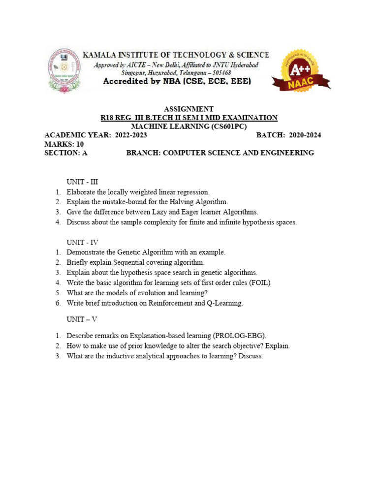 Ml Assignment 2 | PDF