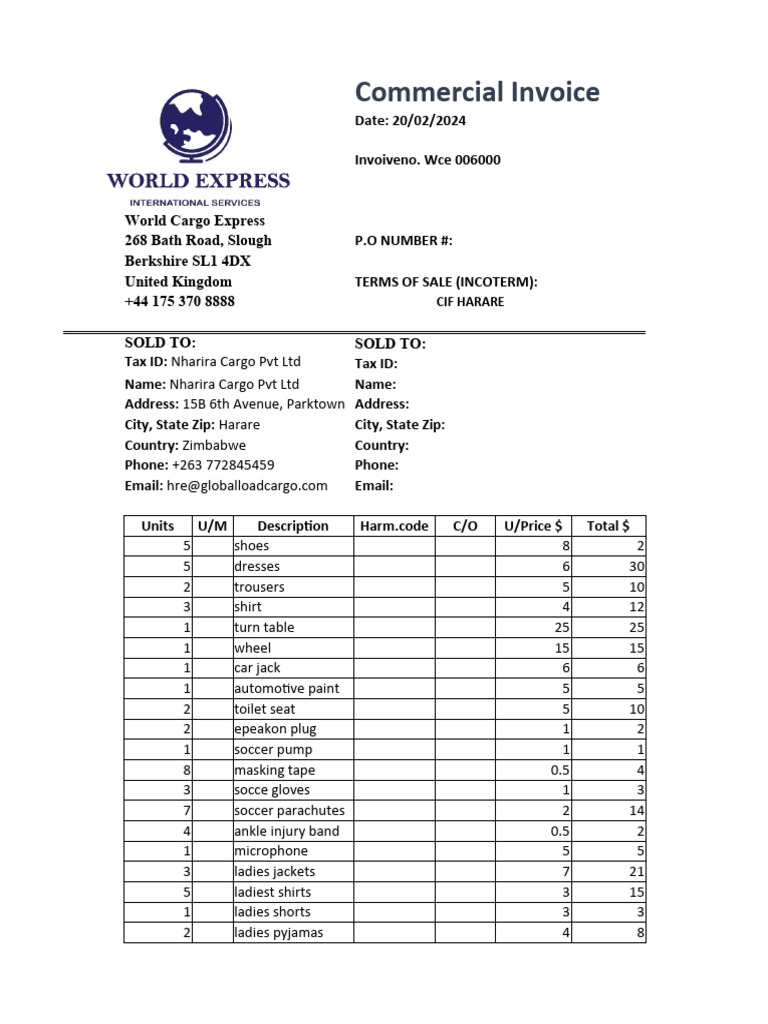 Uk Invoice | PDF | Fashion | Clothing