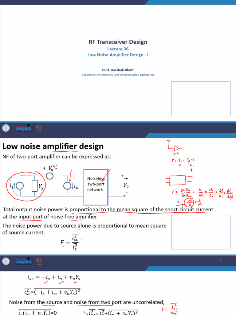 Lec 36 | PDF | Amplifier | Electrical Circuits
