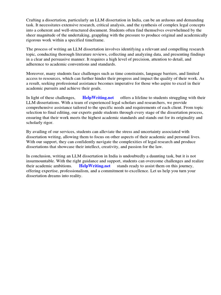 LLM Dissertation PDF in India | PDF | Thesis | European Union