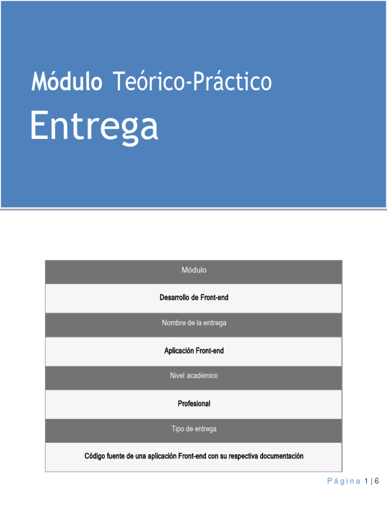 ORIENTACIONES para Las Entregas Del Módulo Front End | PDF | HTML | Script Java