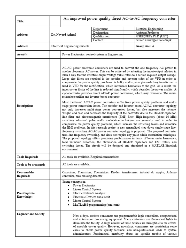 Durraiz Fyp 2 | PDF | Power Electronics | Rectifier