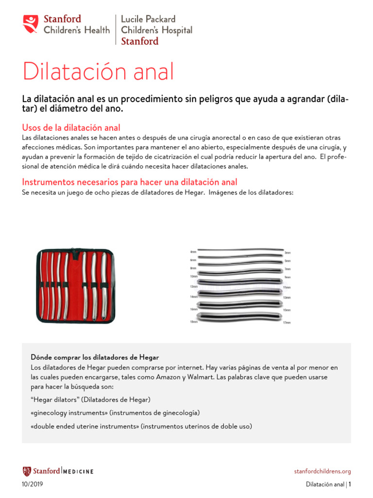 Dilatación Anal | PDF