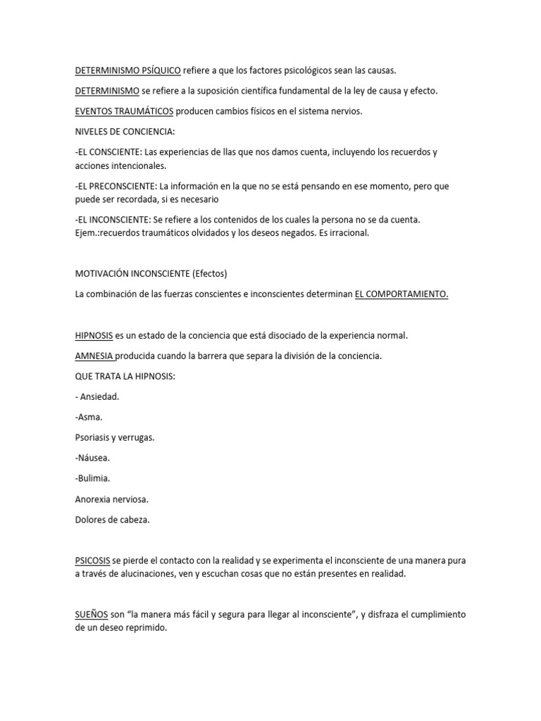Psicología: Inconsciente y Comportamiento | PDF | Mente inconsciente ...
