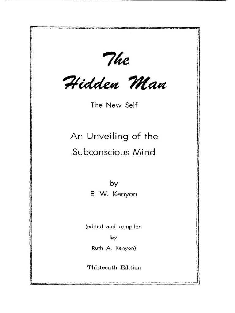 The Hidden Man - EW Kenyon | PDF