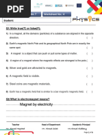 Grade 7 Physics Worksheet Unit9 Magnetism-2024-2025 | PDF | Magnetism ...