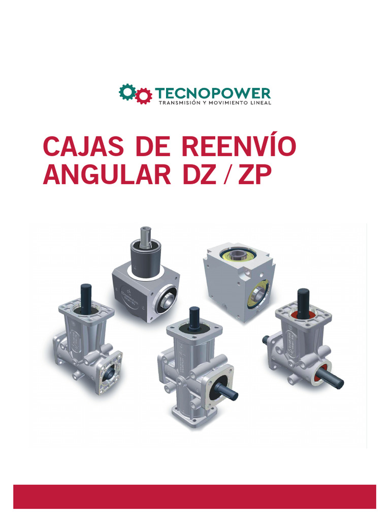 Abrir Tecnopower Cajas de Reenv¡o Angular DZ-ZP | PDF | Mecanica clasica | Cinemática