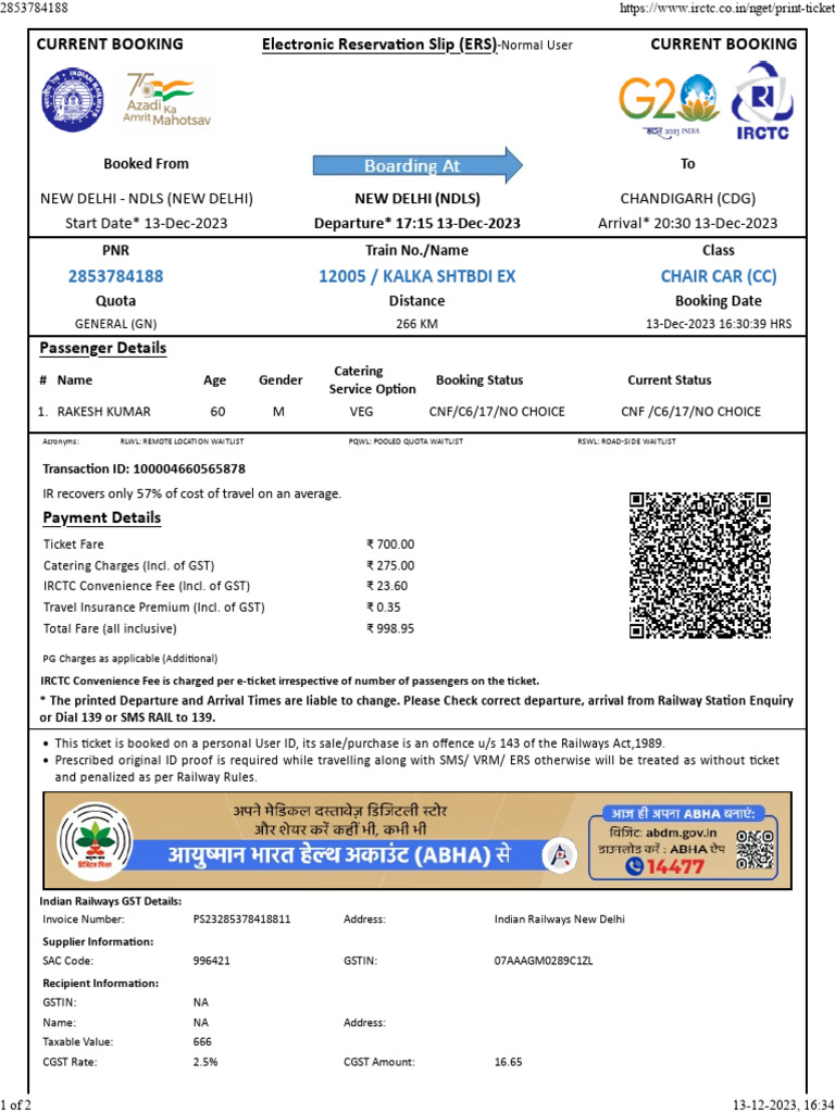 Ticket Rakesh | PDF | Payments