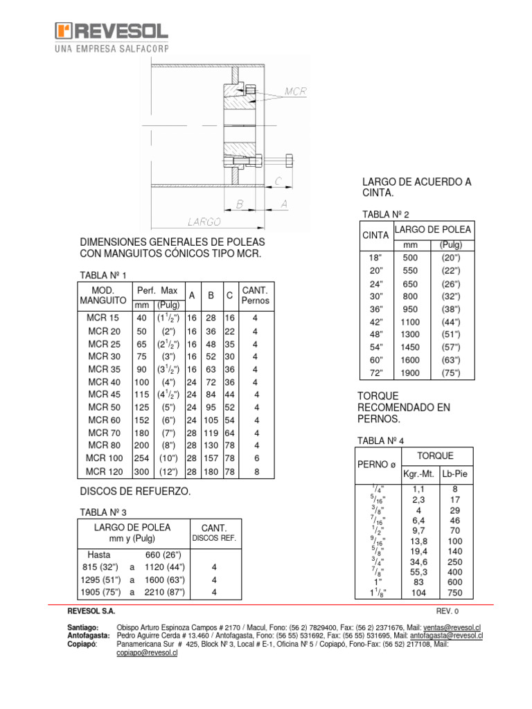 Hoja de Catalogo MCR | PDF