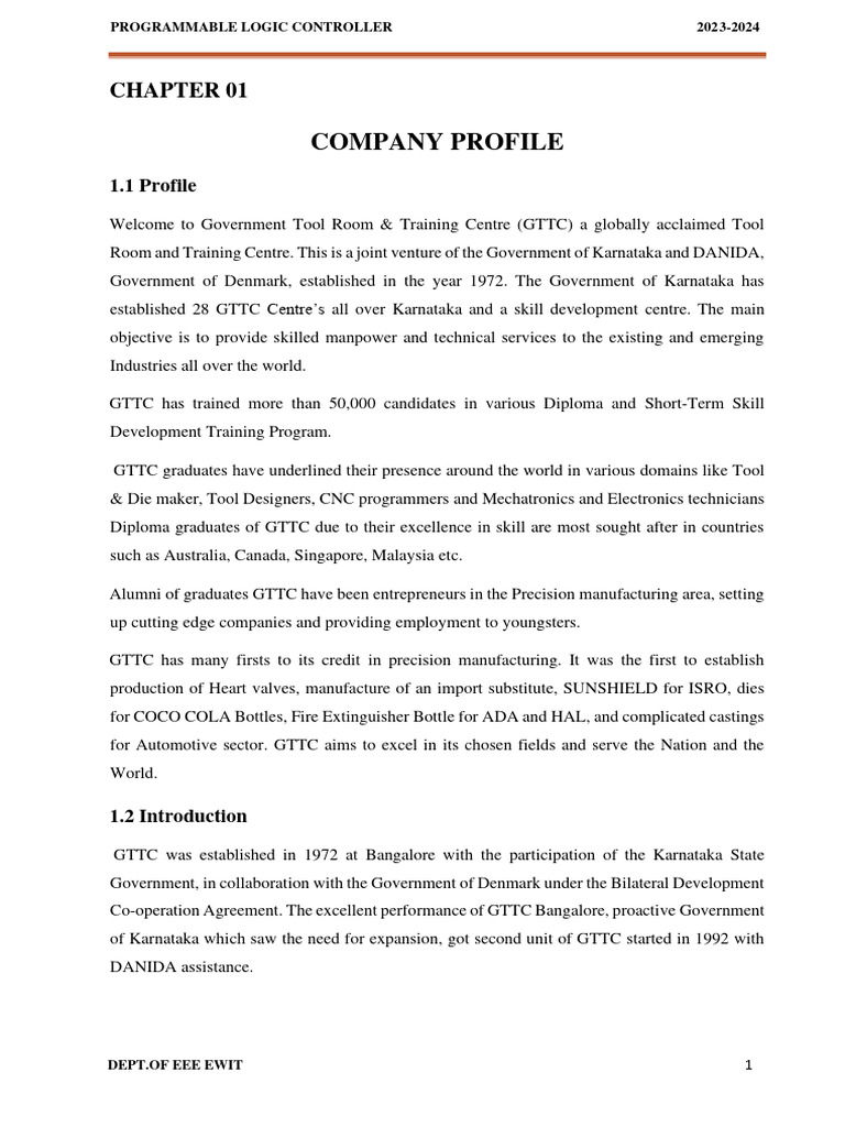 Report On Internship | Download Free PDF | Programmable Logic Controller | Microcontroller