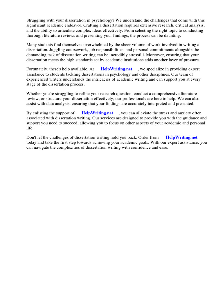 Sample Dissertation Topics Psychology | PDF | Psychology | Mental Disorder