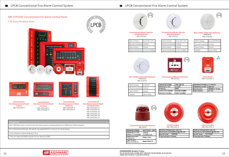 LPCB Conventional Fire Alarm Systems | PDF | Building Automation | Electrical Engineering