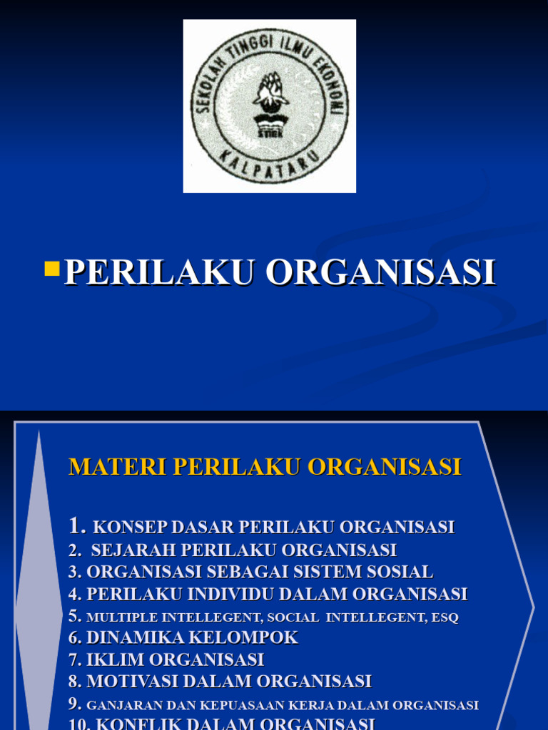 Materi Perilaku Organisasi | PDF