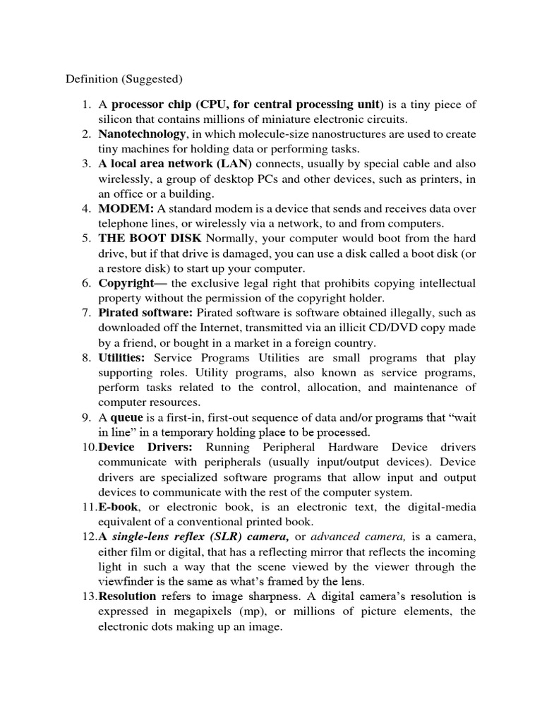 Definition (Update) | PDF | Camera | Programming