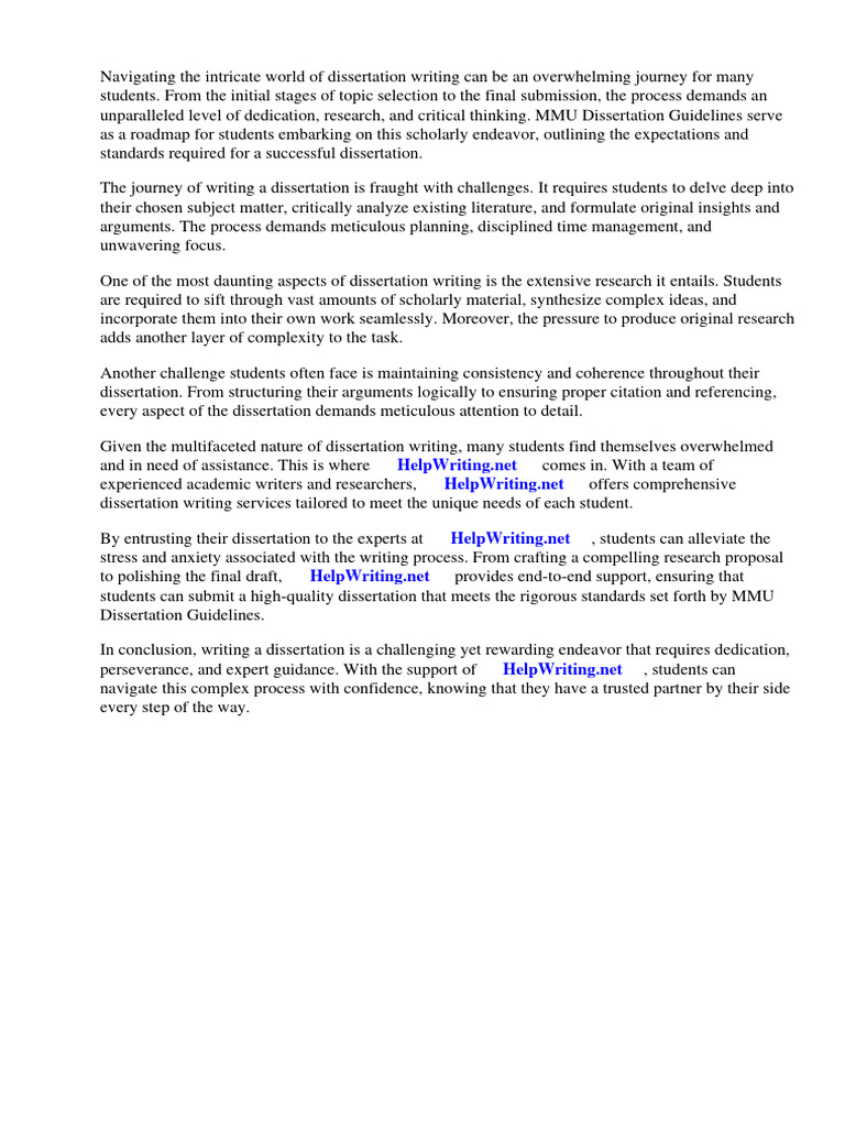 Mmu Dissertation Guidelines | PDF | Thesis | Science