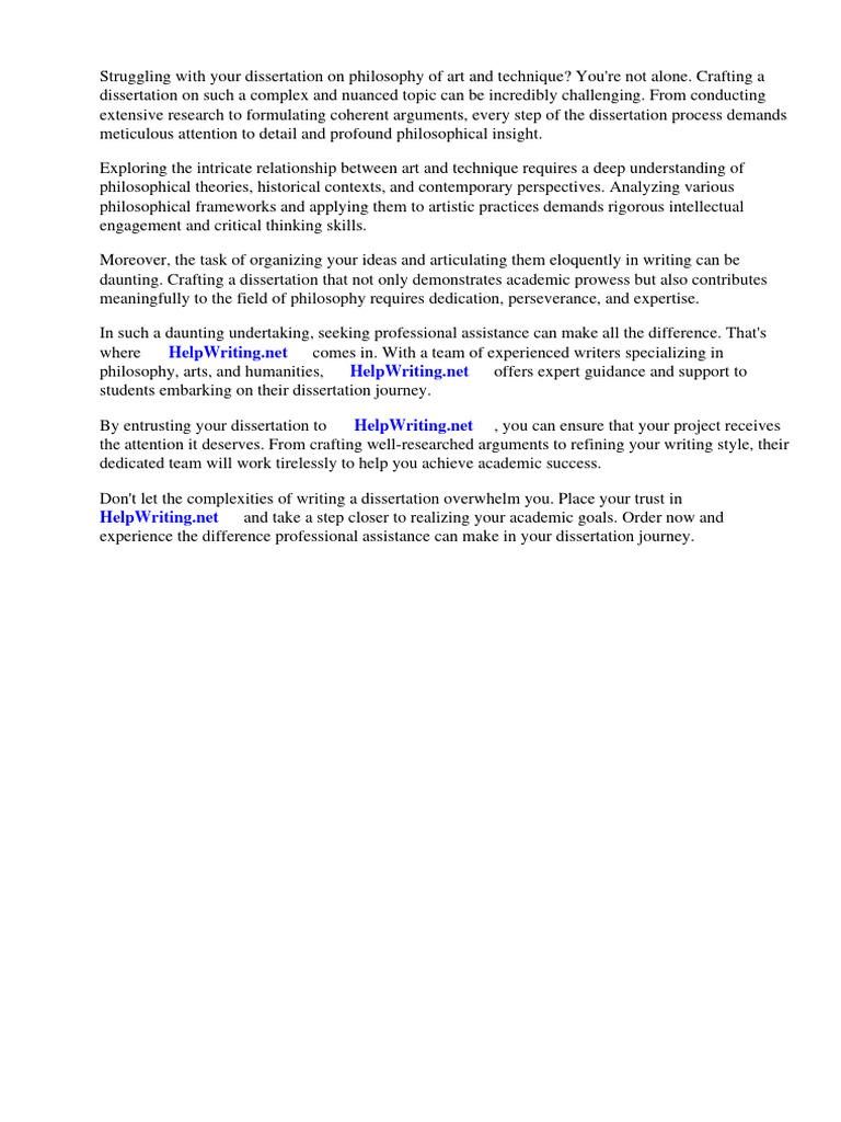 Dissertation de Philosophie Sur Lart Et La Technique | PDF | Thesis | Expert