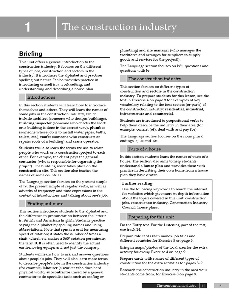 Ve Efc1 TB U01 | PDF | English Language | General Contractor