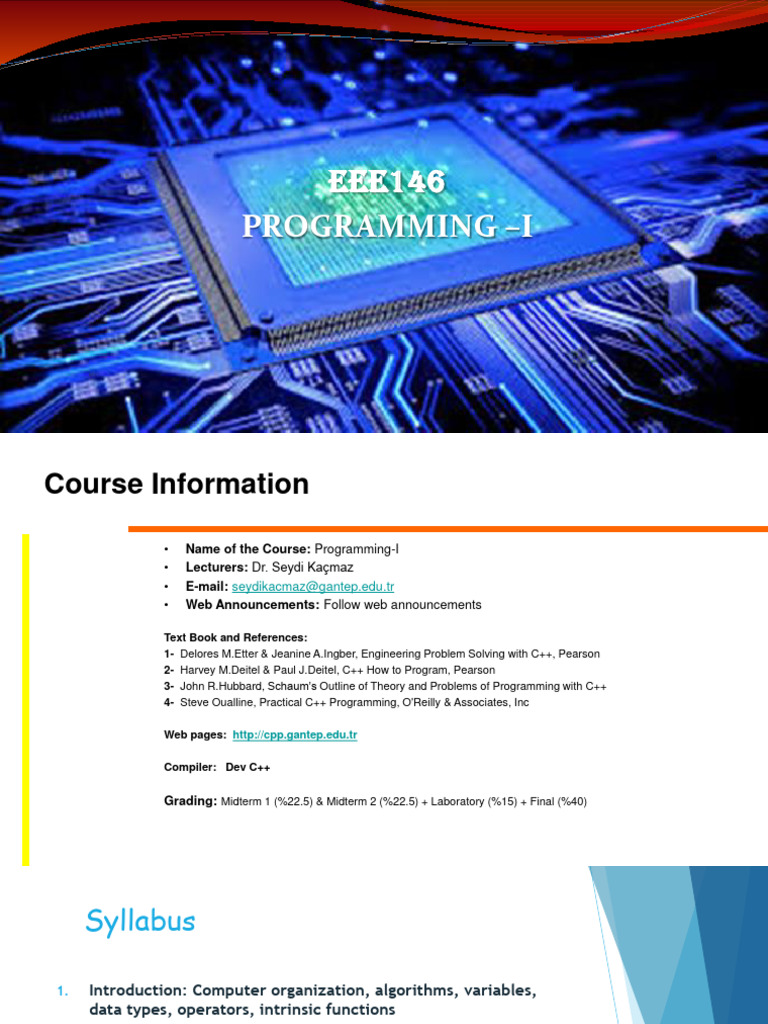 Eee146 Ch1 Introduction Pdf Integer Computer Science Computer Program