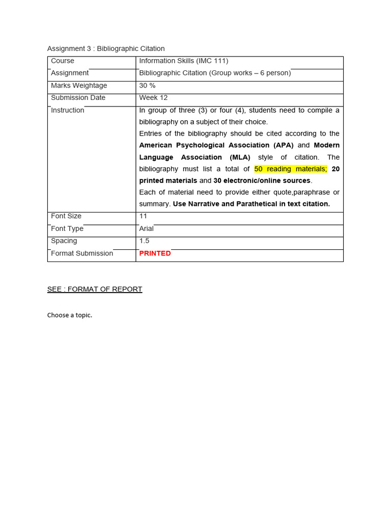 Group Assignment - IMC111 | PDF | Citation | Foods