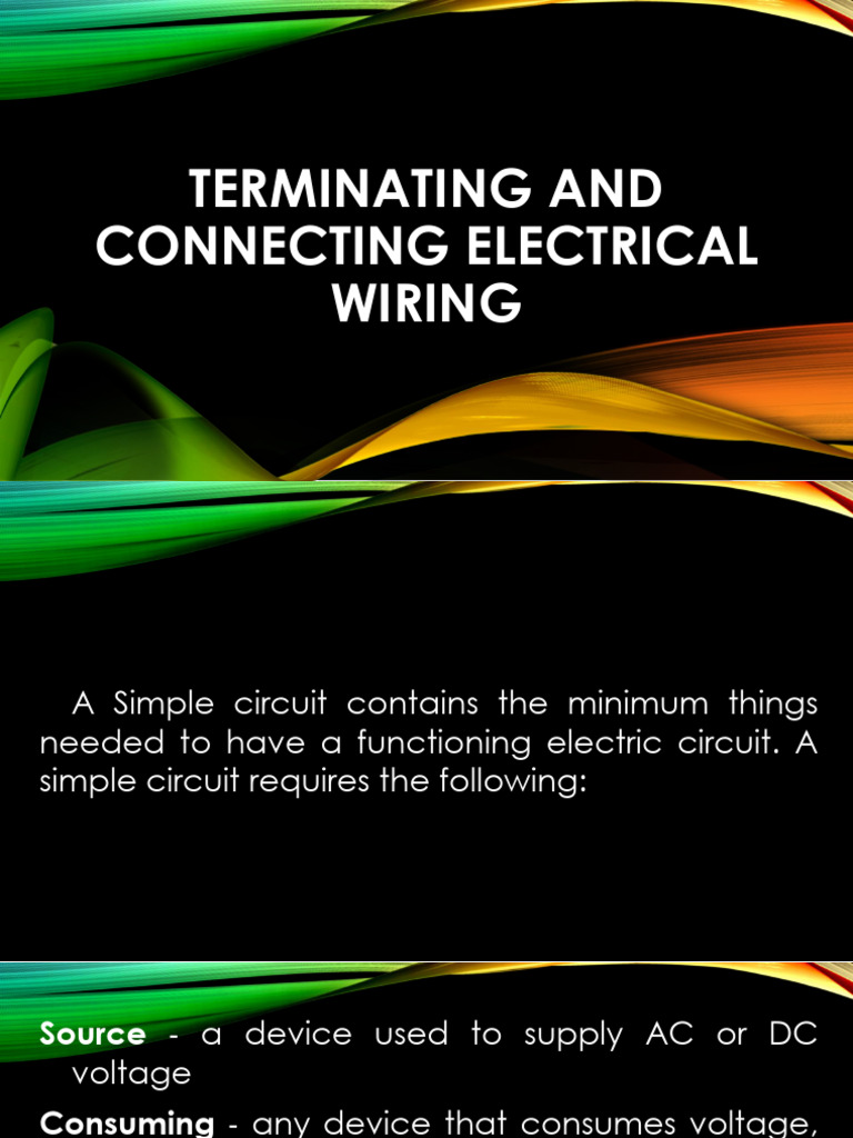 Mod 7 Terminating and Connecting Electrical Wiring | PDF | Electrical ...