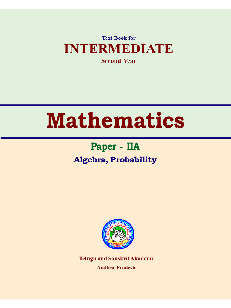 Intermediate Maths Textbook - Algebra | PDF | Complex Number | Equations