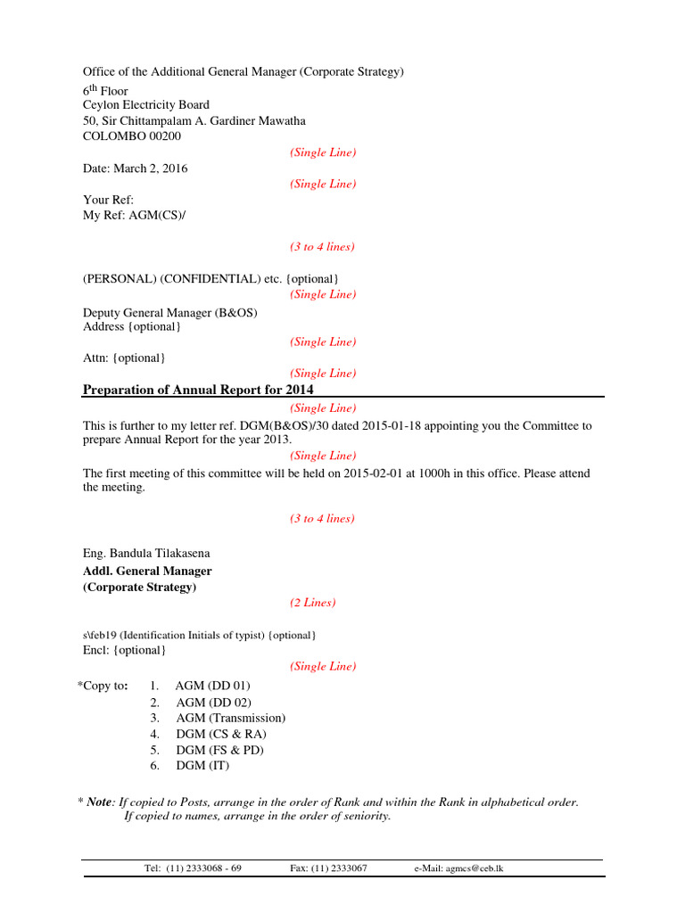 CEB Letter Head - Internal (English) | PDF