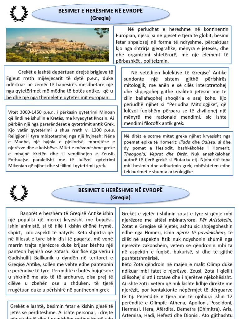 4.1. Besimet e Hereshme Ne Evrope. Greqia | PDF