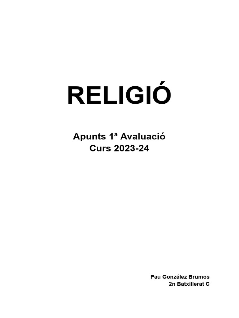 Dossier Reli 1 | PDF