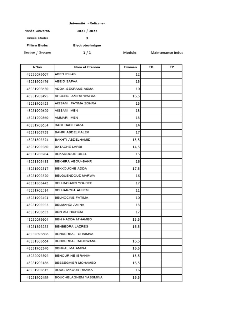 L3 Sees ELT Maintenance Industrielle | PDF