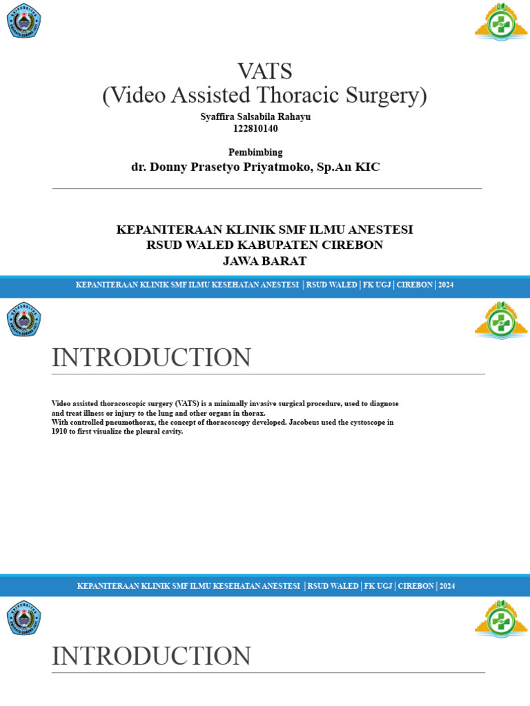 Vats Pdf Surgery Clinical Medicine