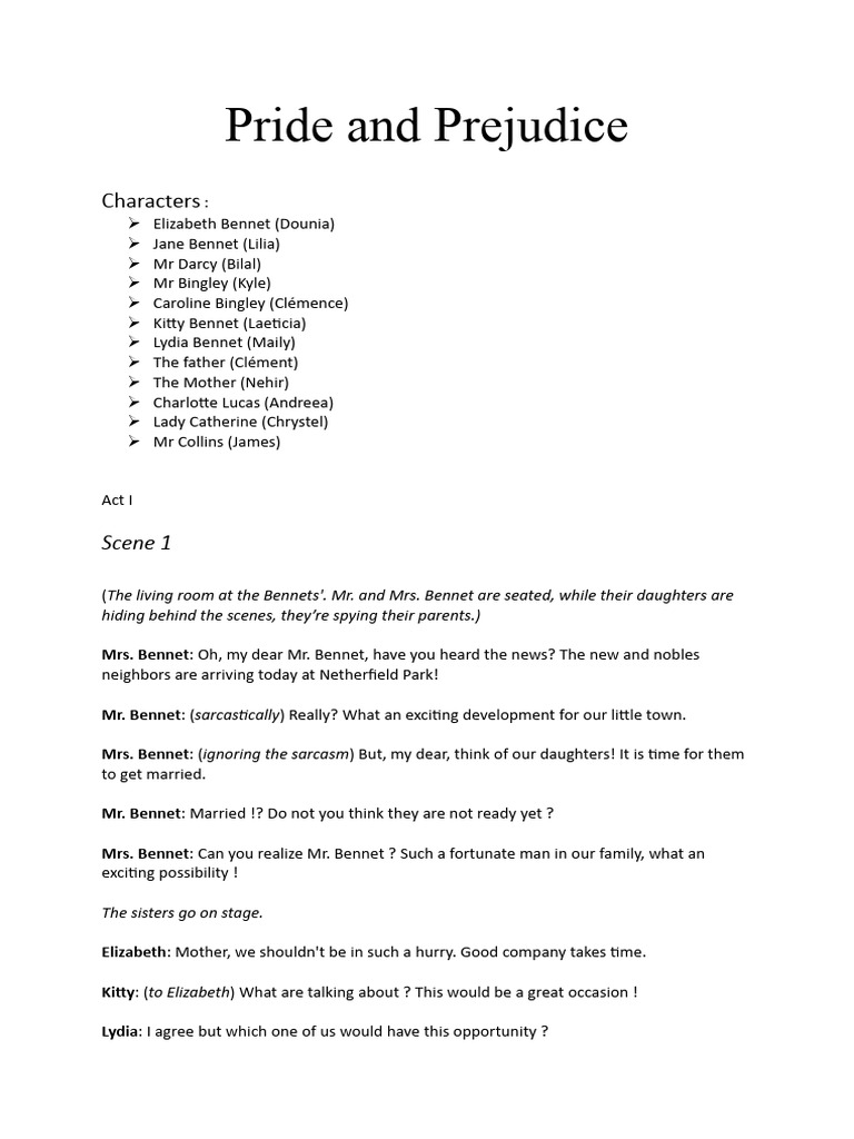 Pride and Prejudice | PDF | Pride And Prejudice | Mr. Darcy