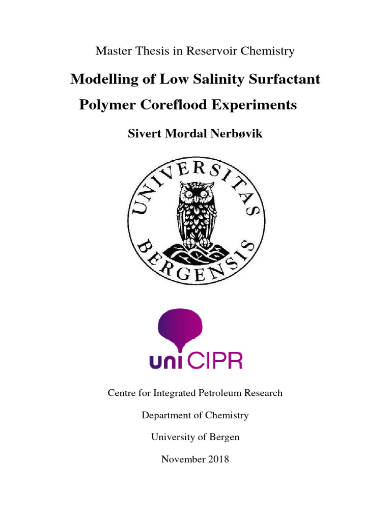 Modelling of Low Salinity Surfactant Polymer Coreflood Experiments ...