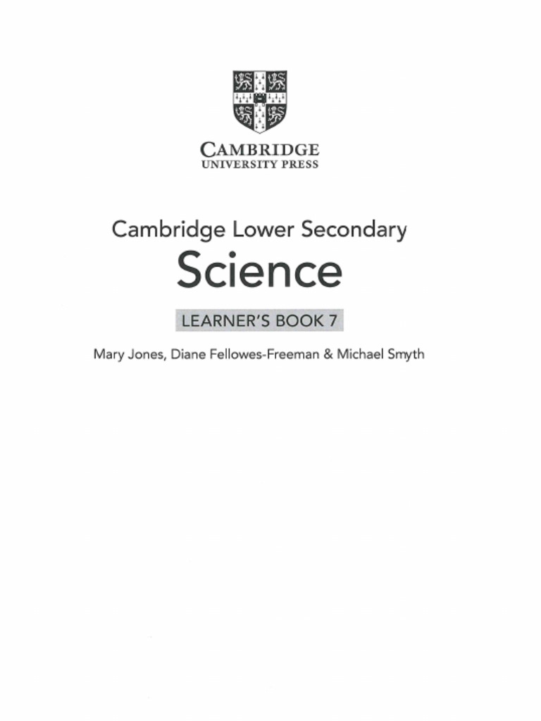 CIE 0893 Science Learner's Book 7 | PDF