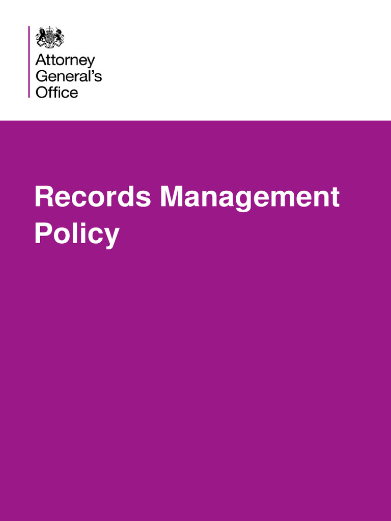 Records Management Policy Overview | PDF | Records Management