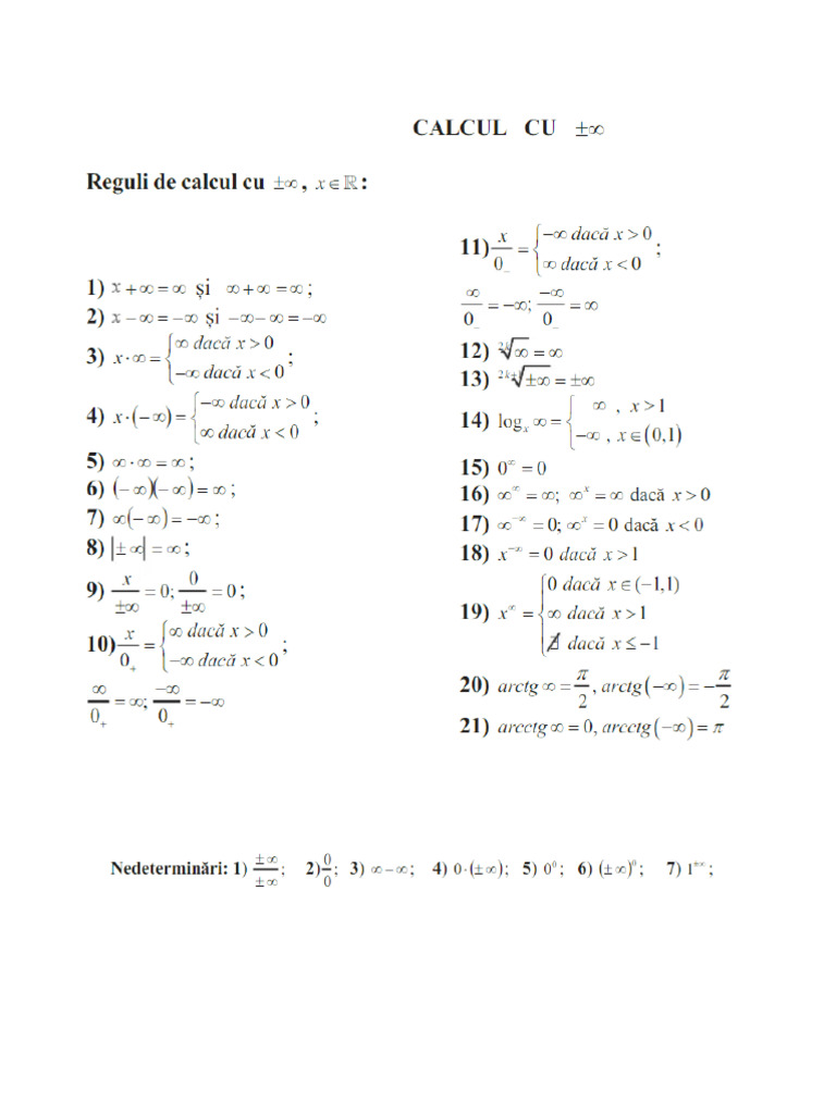 Calcule Cu Infinit | PDF