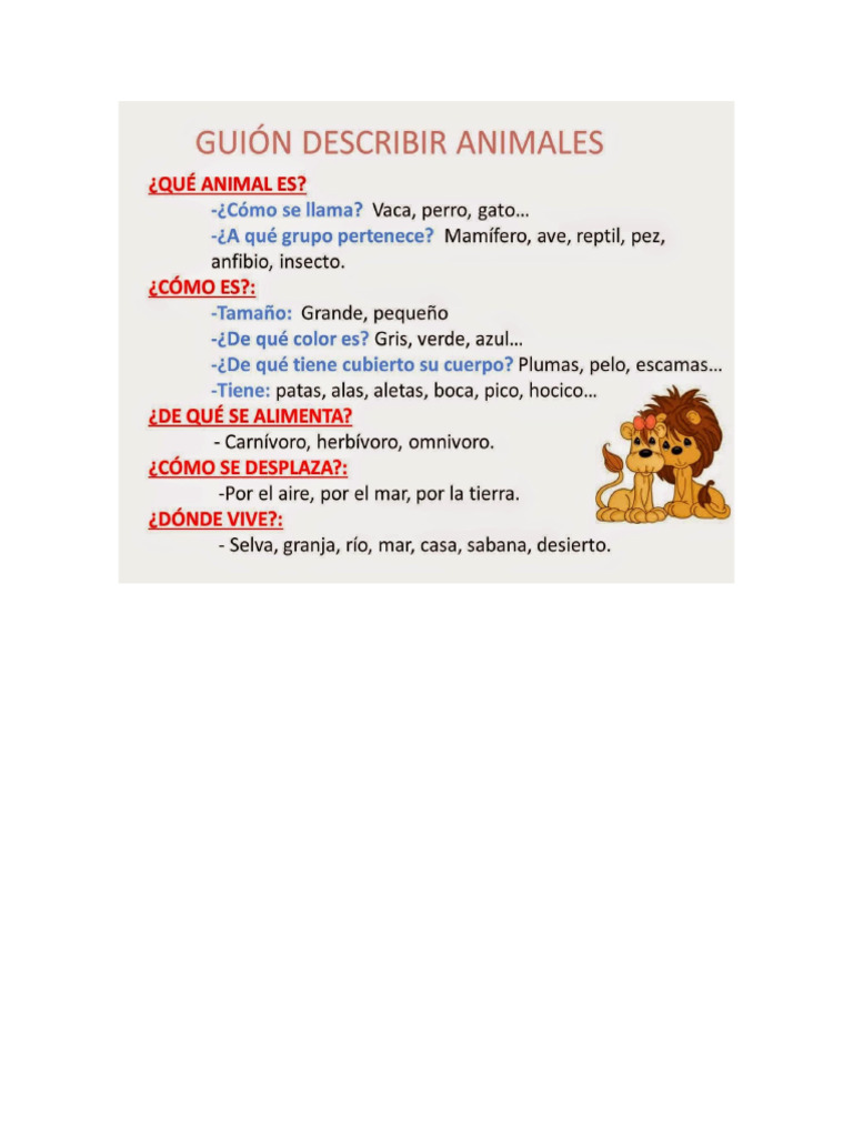 Animales Descripcion | PDF