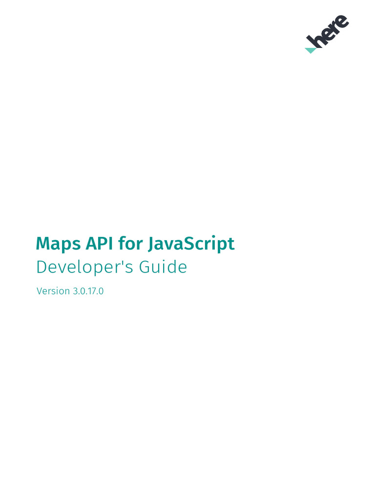 Maps API For JavaScript v3.0.17.0 Developers Guide | PDF | Java Script | Trademark