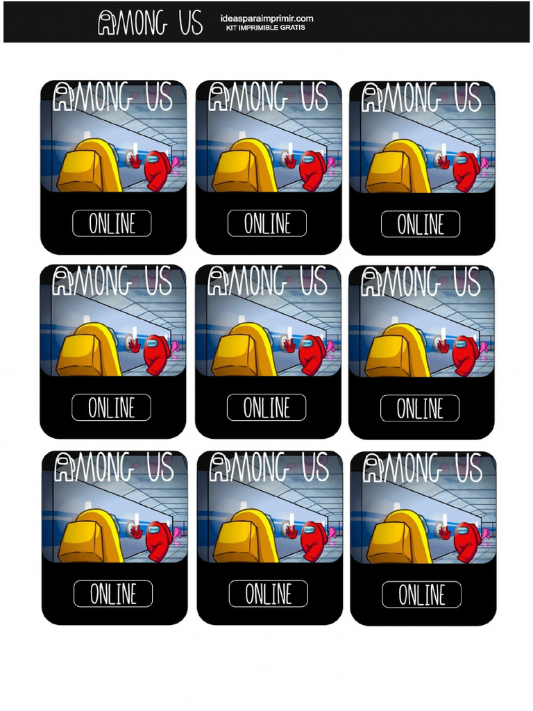Among Us Etiquetas Candybar 2 Kit Imprimible Amongus Gratis | PDF