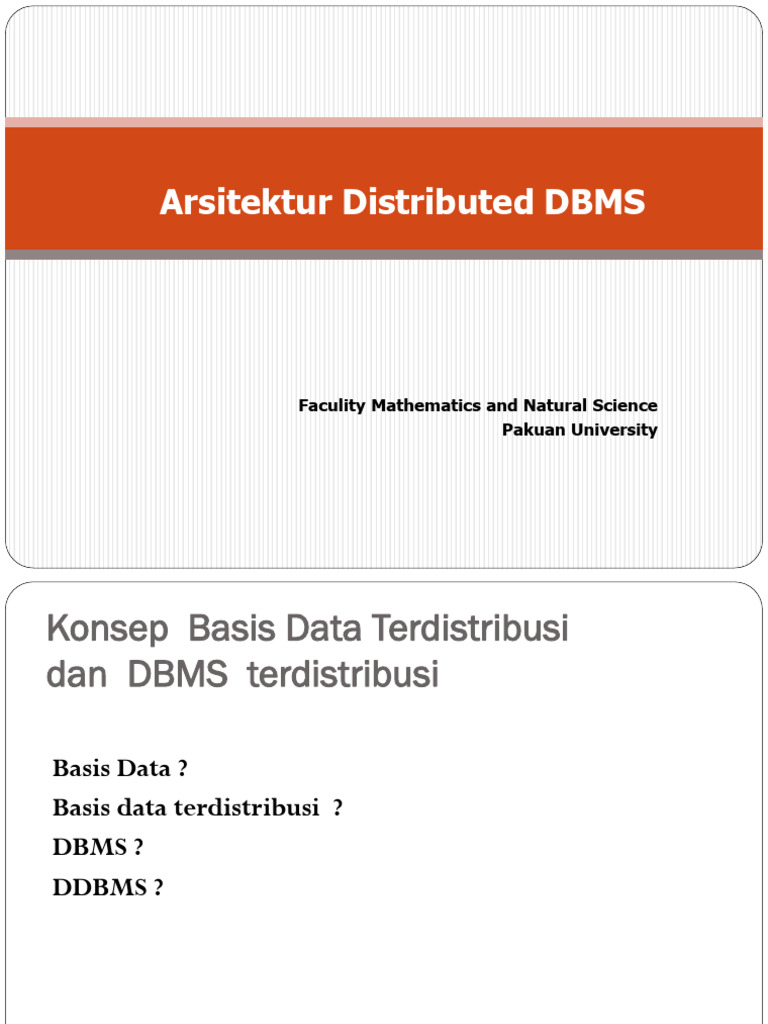 Arsitektur Distributed Database | PDF | Bisnis | Komputer