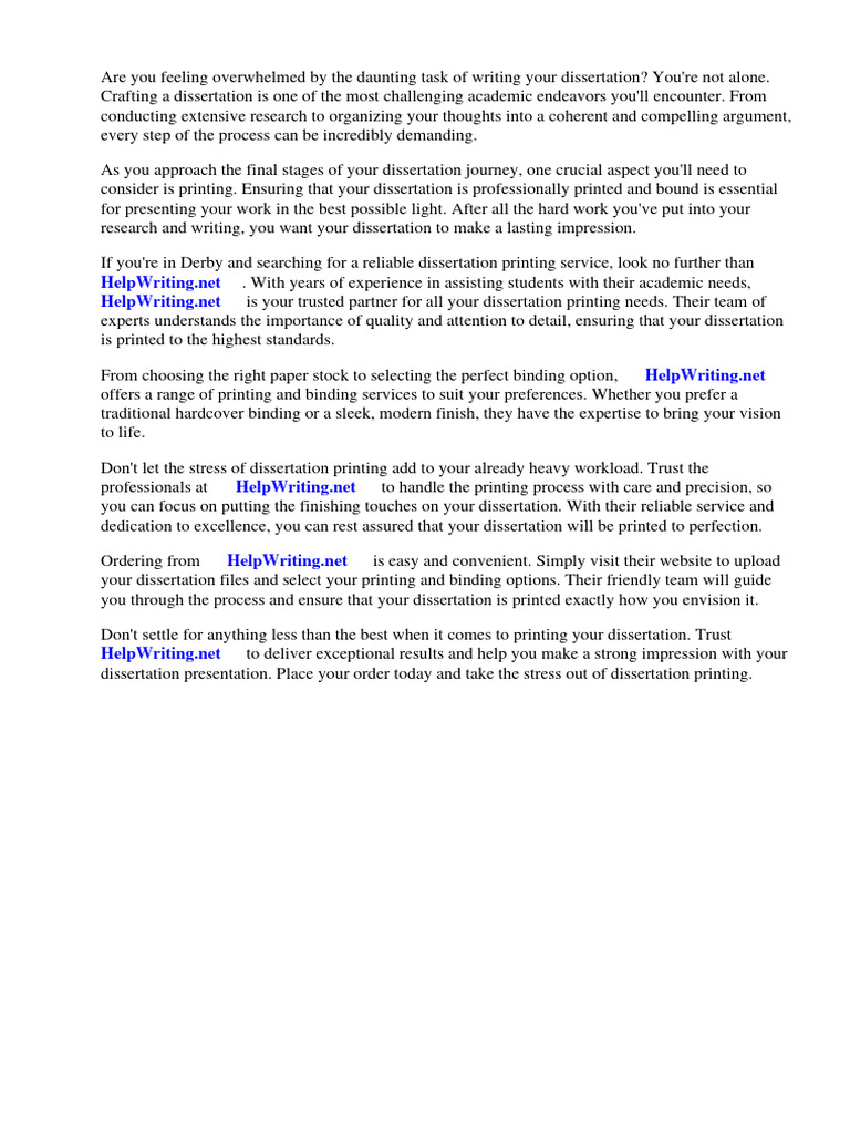 Dissertation Printing Derby | PDF | Learning | Educational Technology