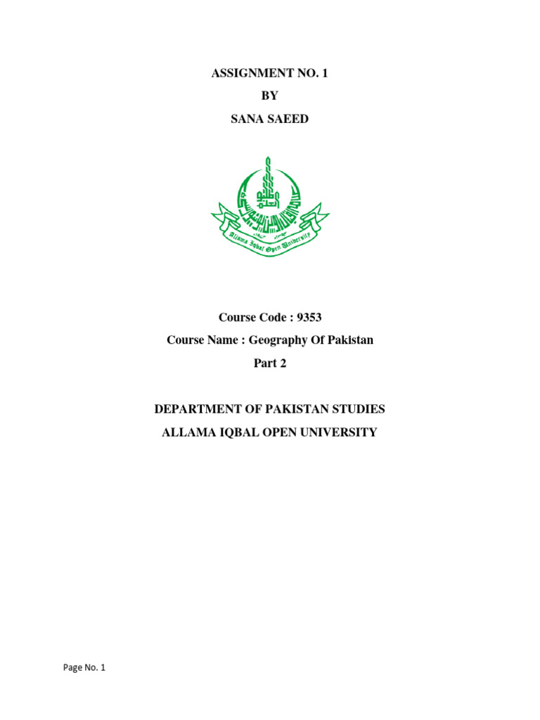 Geography Of Pakistan Css