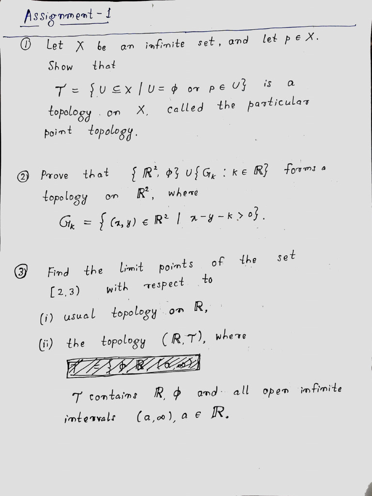 Assignment 1 Topology | PDF